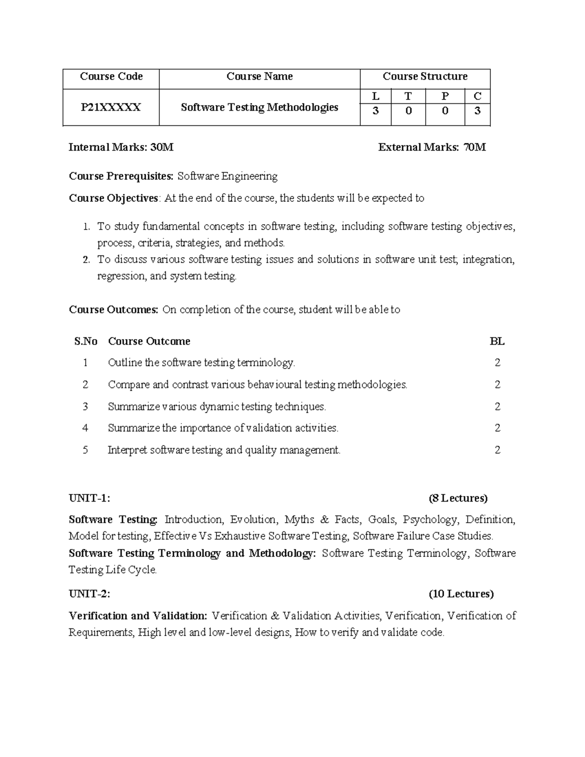 STM- Syllabus - hi this - Course Code Course Name Course Structure ...