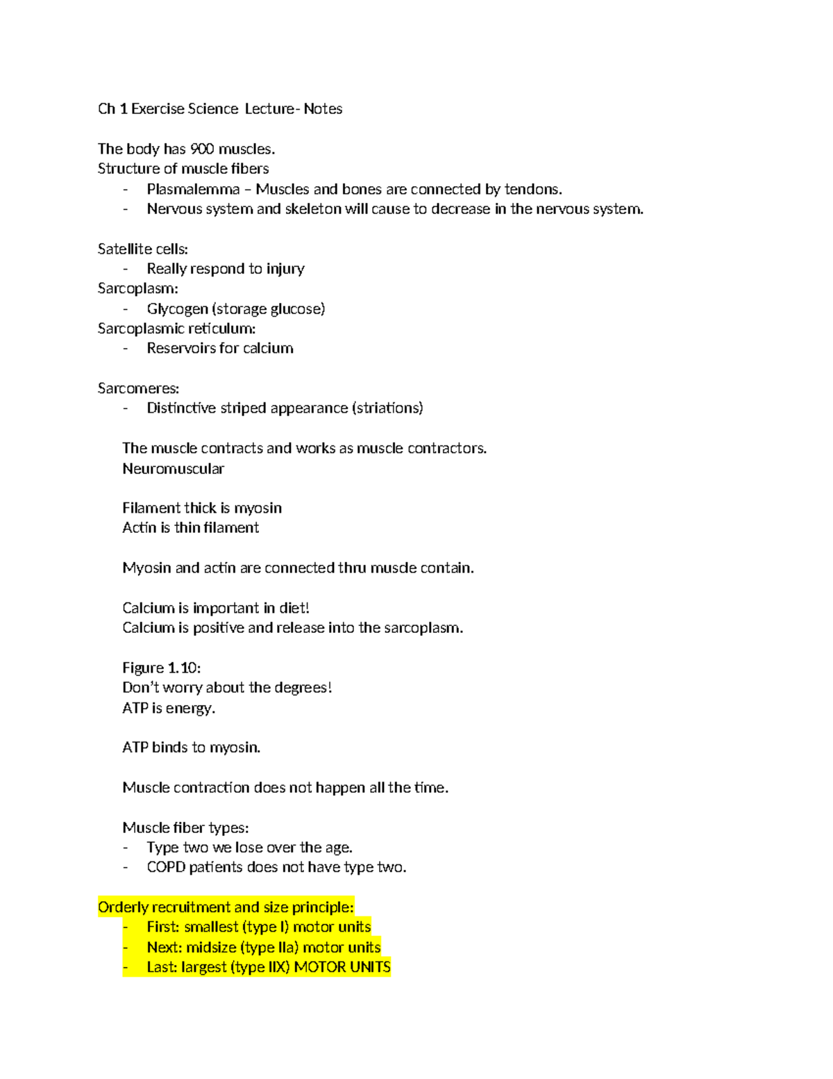 Ch 1 Exercise Science Lecture Notes - Ch 1 Exercise Science Lecture ...