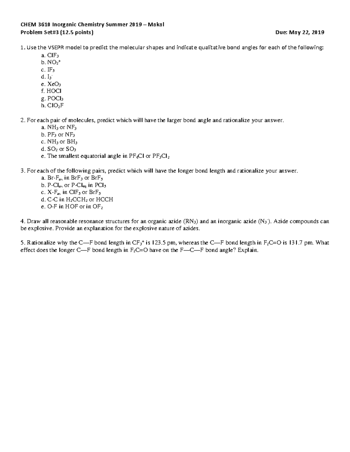 Pf3cl2 Bond Angles
