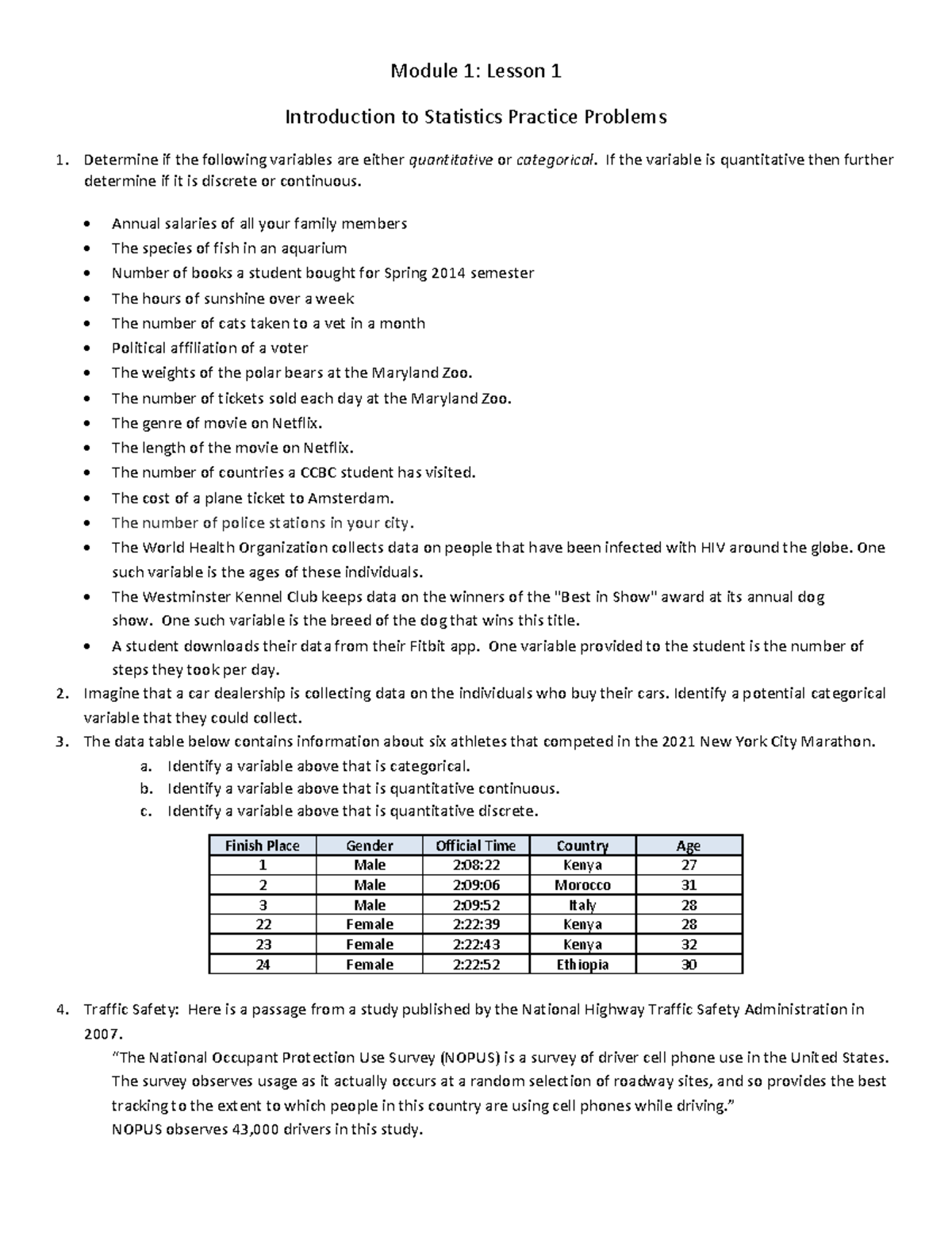 Module 1 Lesson 1 Practice Problems 22 Module 1 Lesson 1