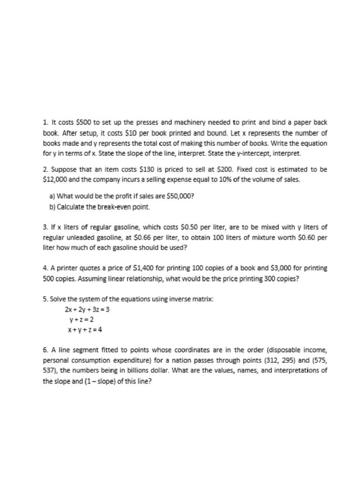 Answer merged - 1st Mid-Term MOT - Business Mathematics - Studocu