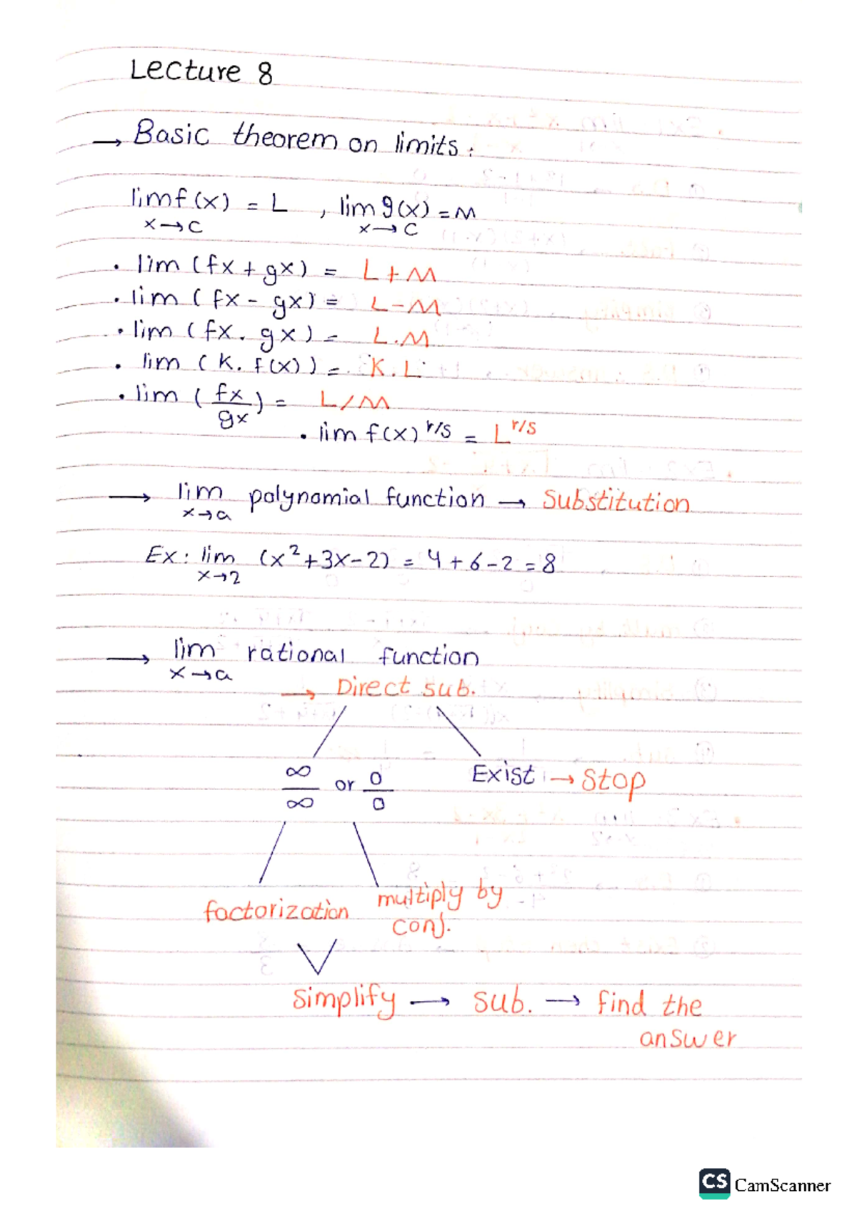 Lec 8 - notes - Calculus I - Studocu