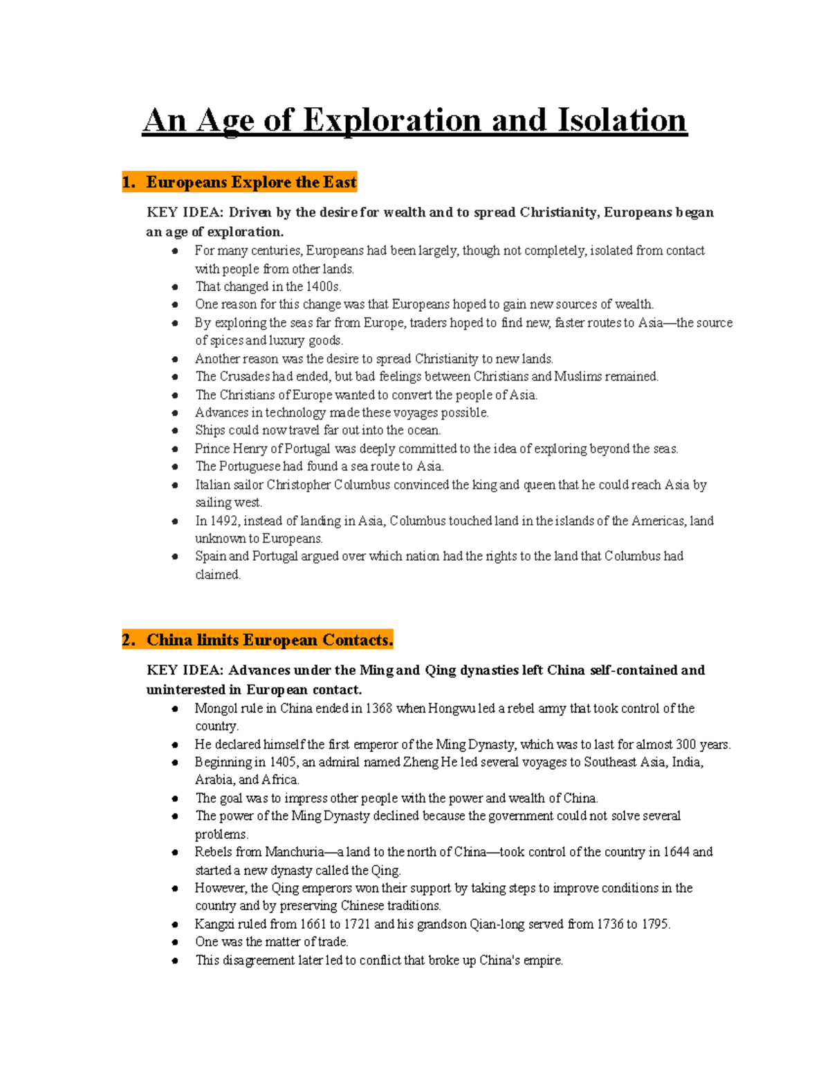 An Age of Exploration and Isolation - Google Docs - An Age of ...