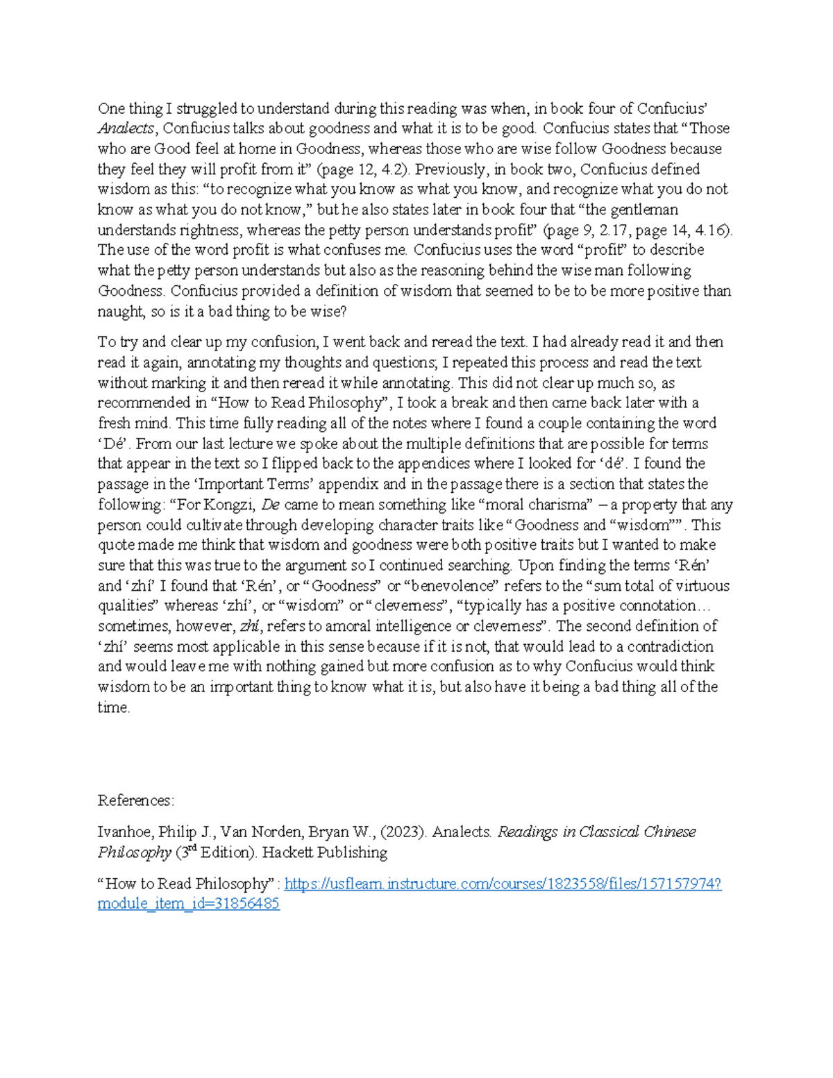 PSJ Analects 1 6 and 12 - One thing I struggled to understand during ...