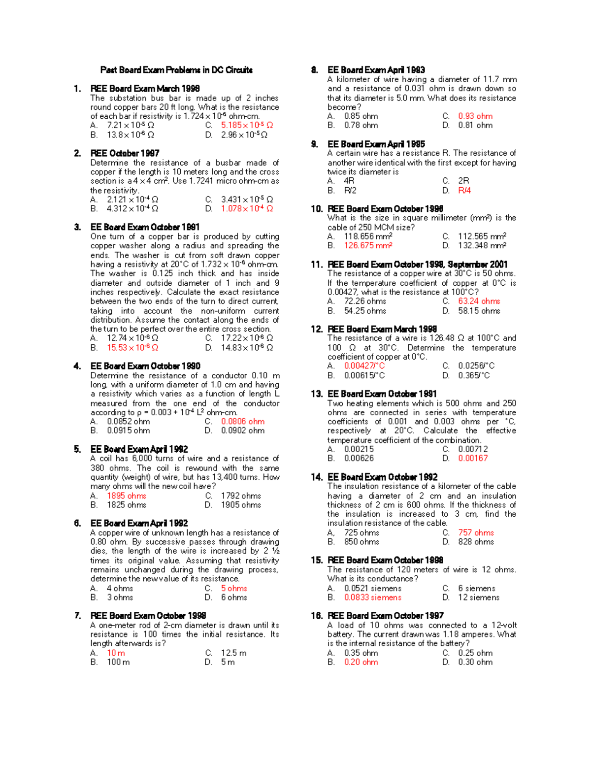 Scribd - ITS NICE - Past Board Exam Problems in DC Circuits REE Board ...