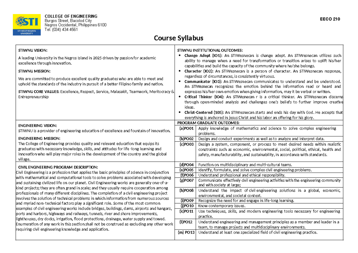 ENGINEERING ECONOMY for civil engineering students . Syllabus for ...