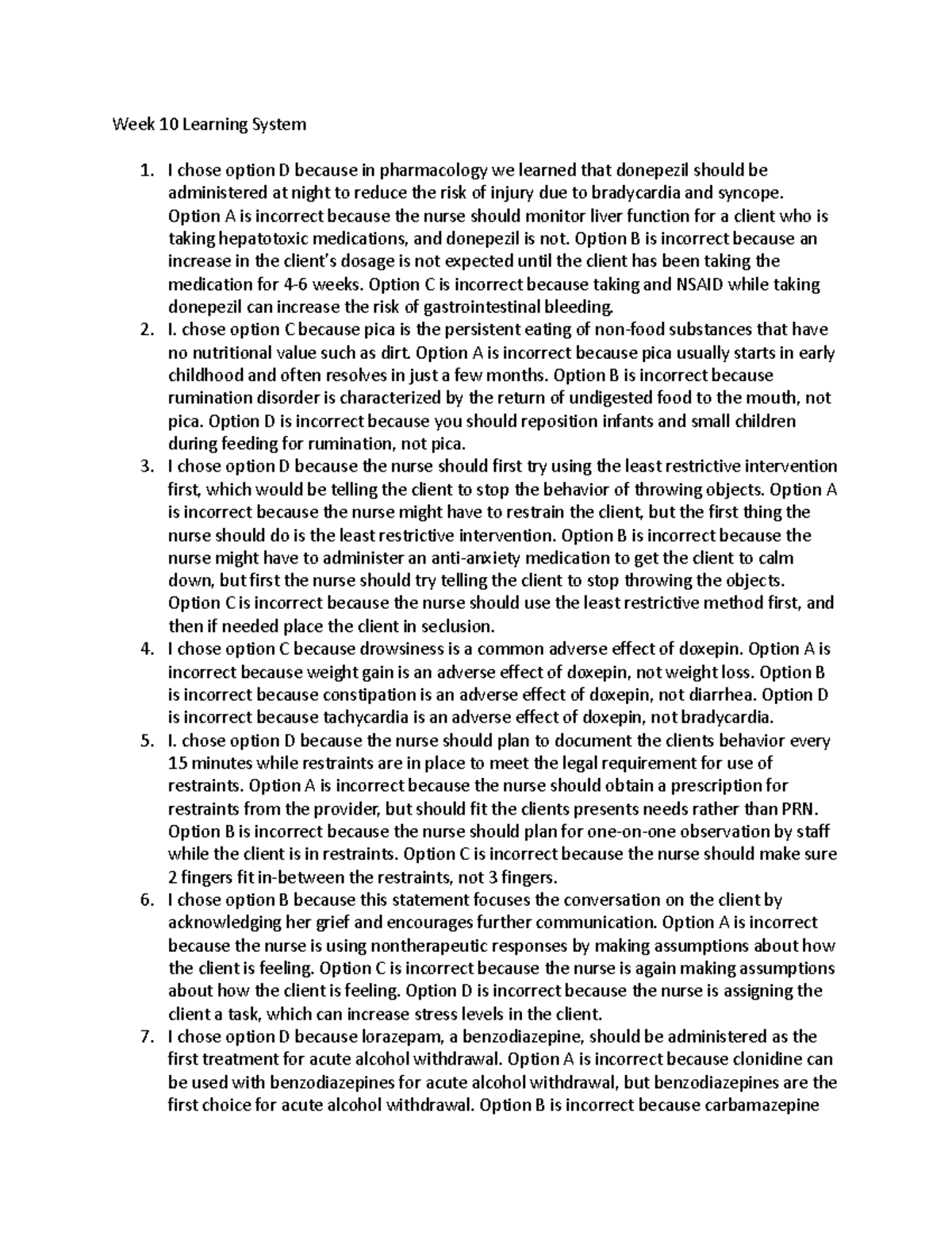 Week 10 Learning System - COT241 - Joyce University - Studocu