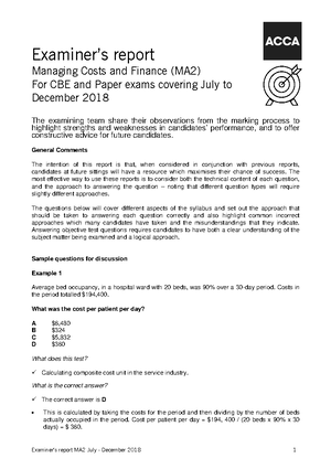 ACCA MA S22 Notes - note book - ACCA Management Accounting (MA/FMA) O ...