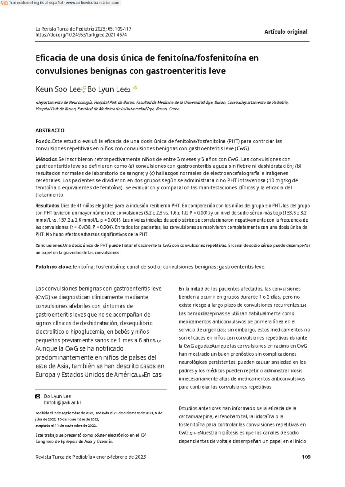 Paper Snciii - La Revista Turca de Pediatría 2023; 65: 109- doi/10. ...