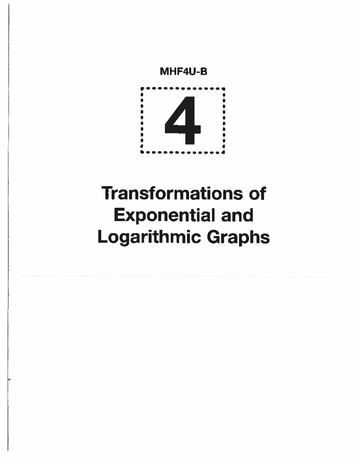 MHF4U-B U1 L4 - Practice sheets - Studocu