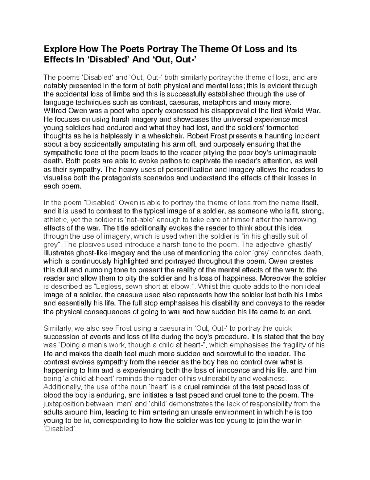 Poetry comparison igcse coursework - Explore How The Poets Portray The ...