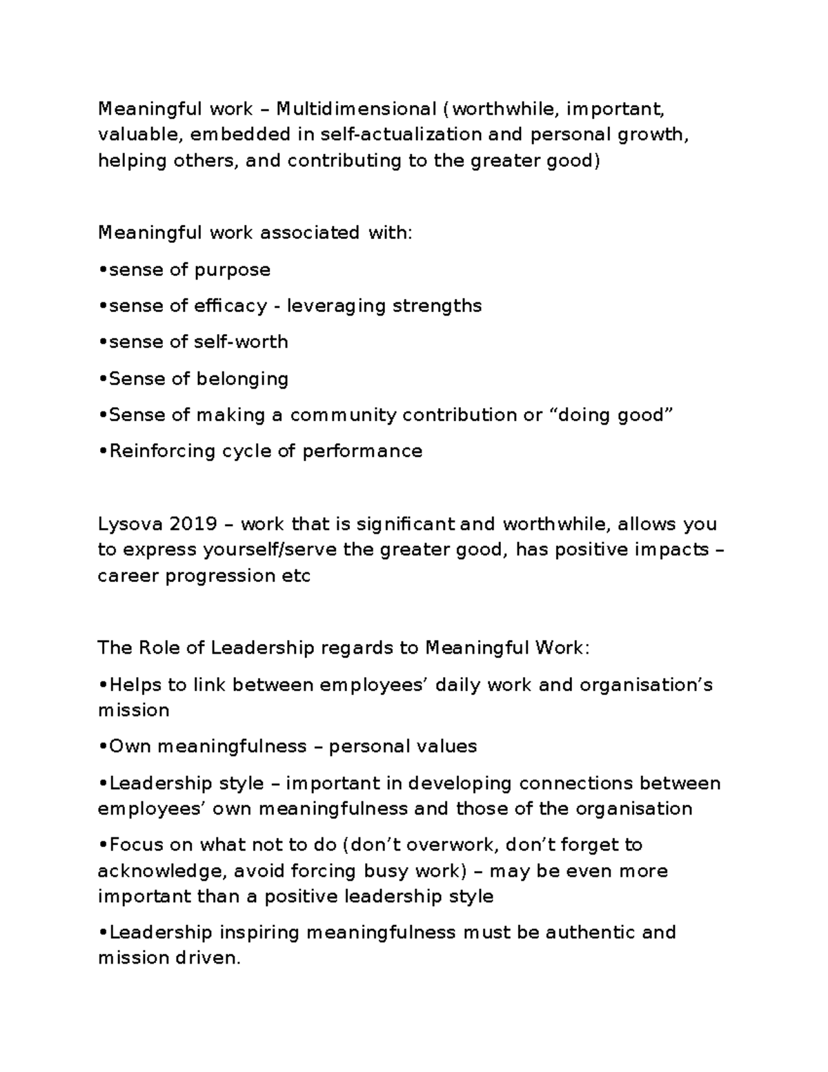 PM4067 WK3 Meaningful Work - Meaningful work – Multidimensional ...