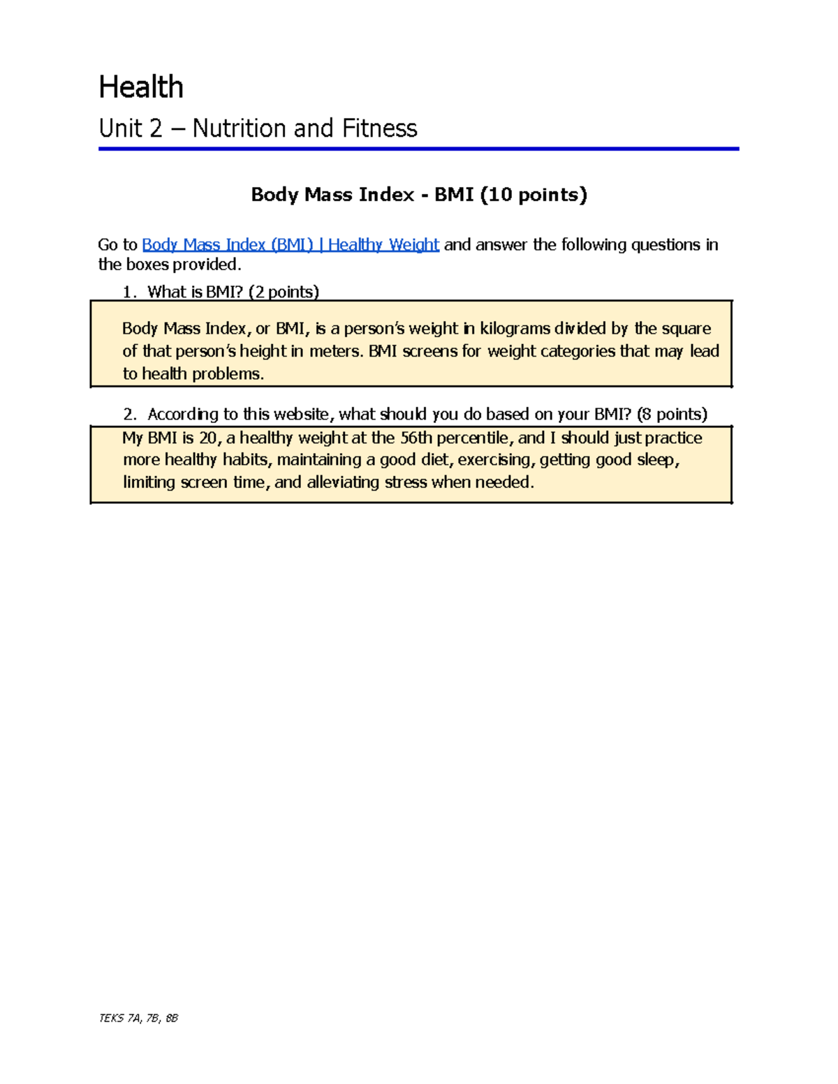 Victor Xu - 201-U2A1-Body Mass Index - Health Unit 2 – Nutrition and ...