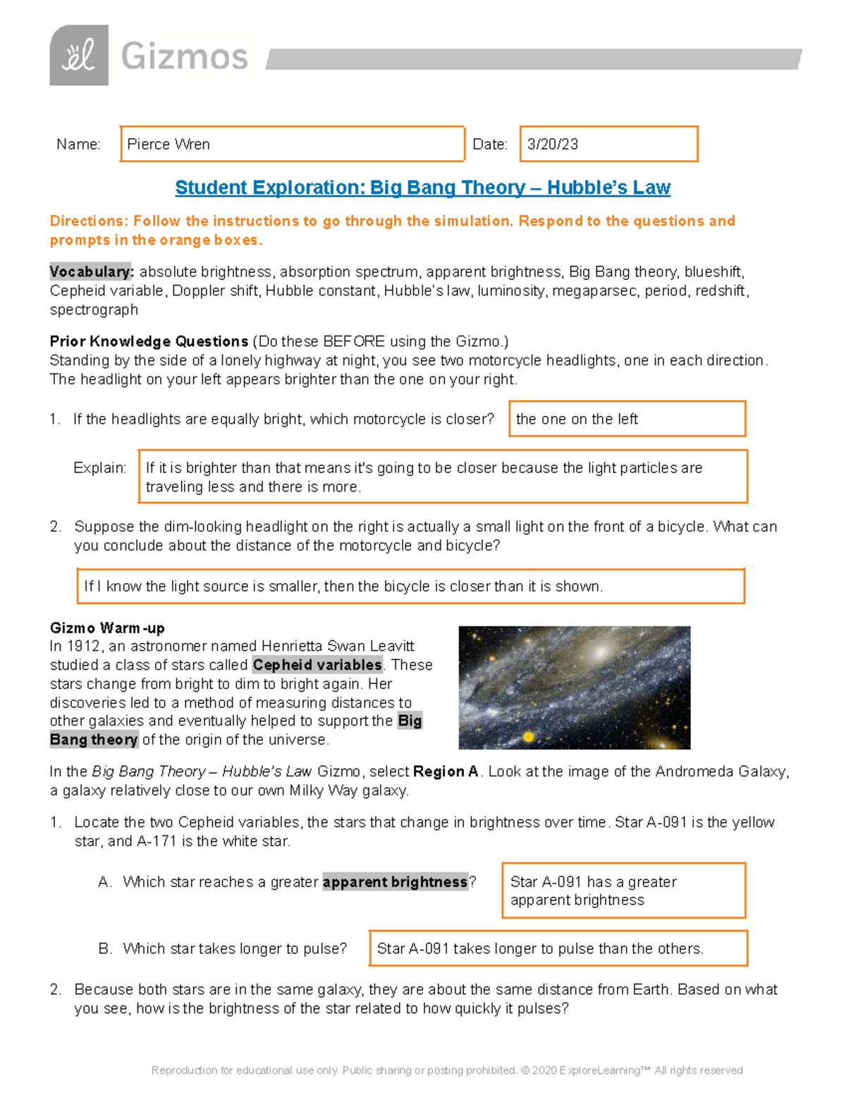 Copy of Big Bang SE - Big bang SE - Name: Pierce Wren Date: 3/20 ...