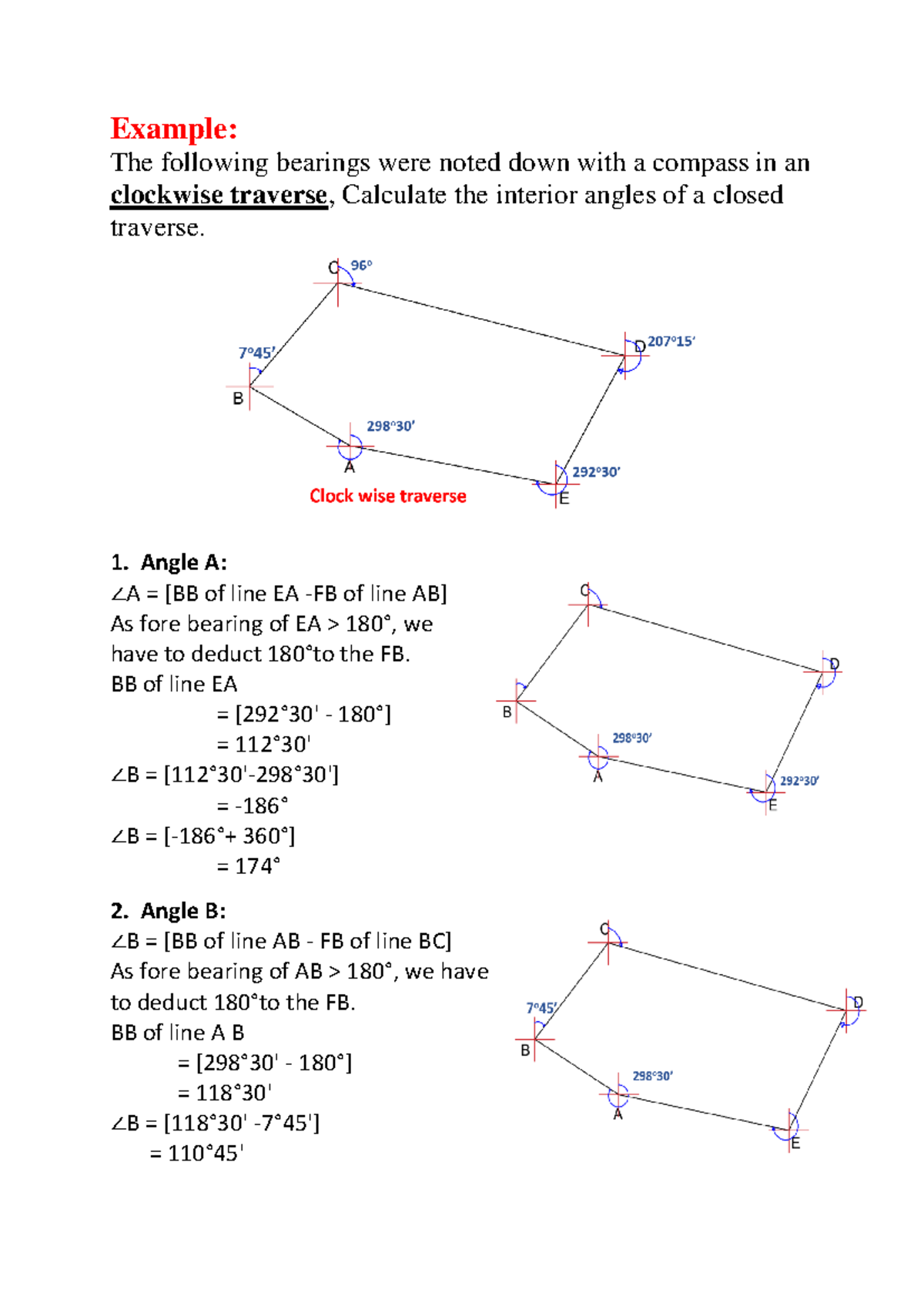 Homework - Eng - Example: The following bearings were noted down with a ...