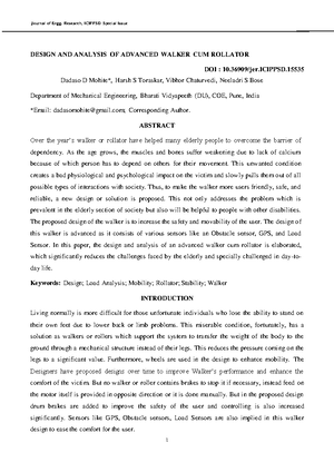 Aliminium Study Report - Study Report Analyzed File walker cum rolator ...