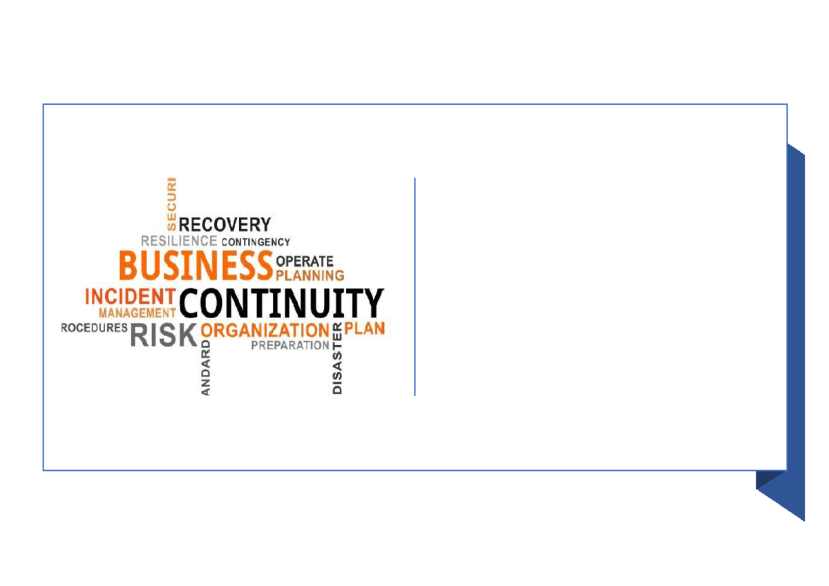 Business Continuity Plan - Agenda Introduction Scope Goals Lifecycle ...