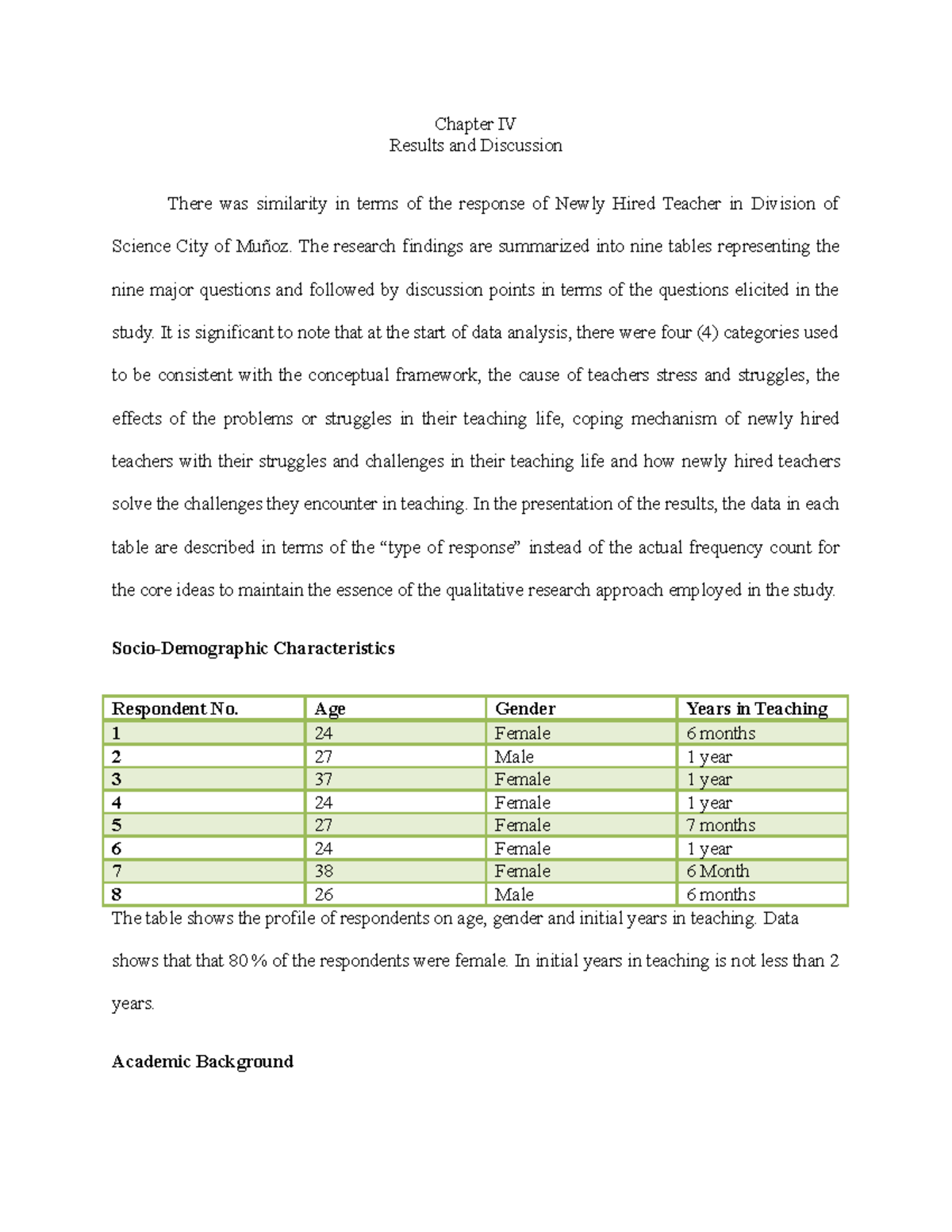 Result and dicussion of Humss A - Chapter IV Results and Discussion ...