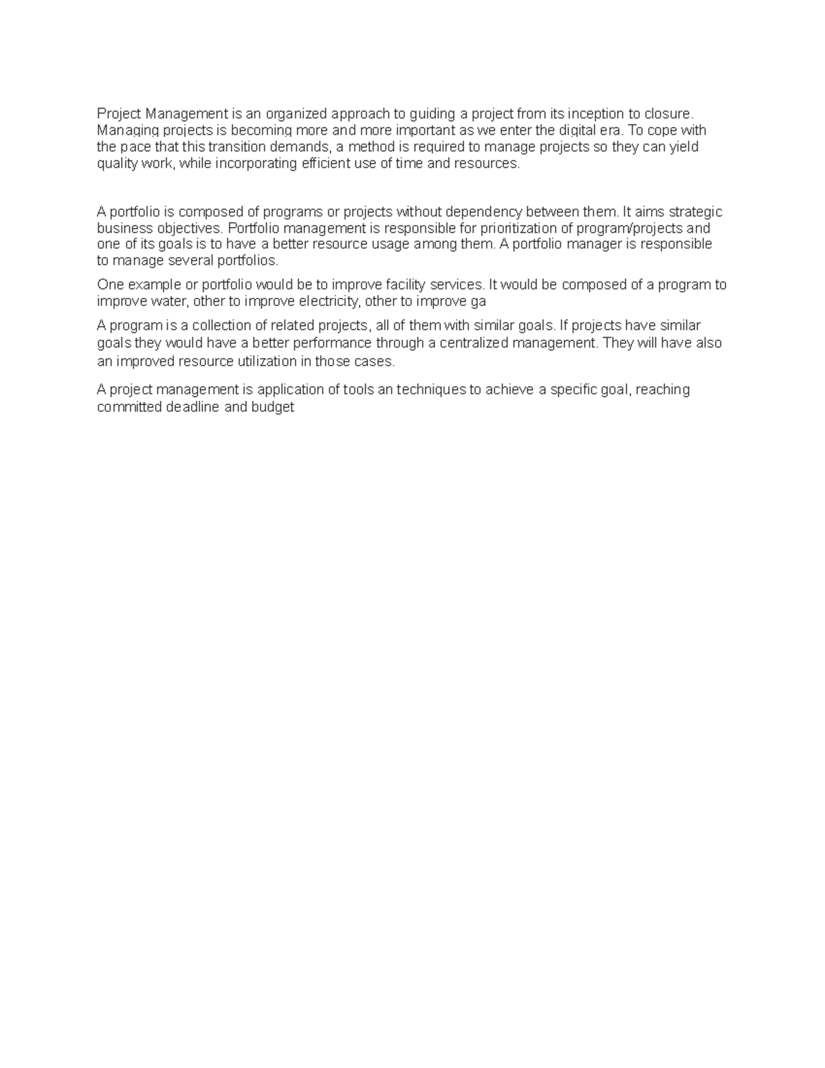 Introduction to project management - Project Management is an organized ...