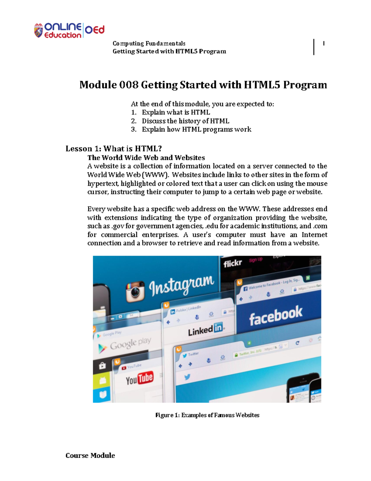 Module 008 Getting Started with HTML5 Program - Getting Started with HTML5 Program Module 008 ...