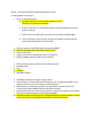 Tutorial 7-Deadlock - CSC PRINCIPLES OF OPERATING SYSTEMS TUTORIAL 1. Using your own words ...