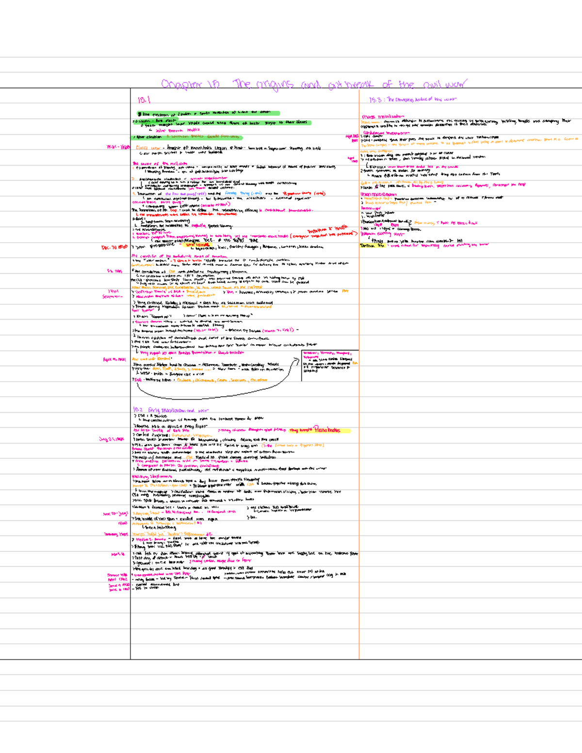 History Notes 15 - Chapter 15 The origins and outbreak of the civil war ...
