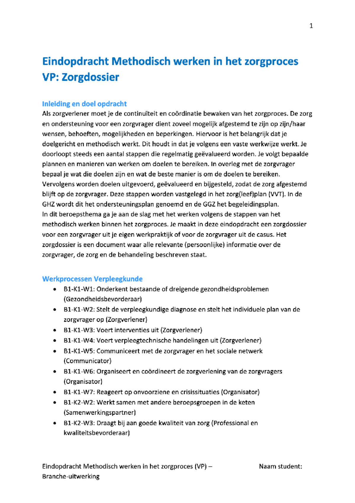 Eindopdracht Metho VP - Zorgdossier - Anatomie pathologie Fysiologie ...
