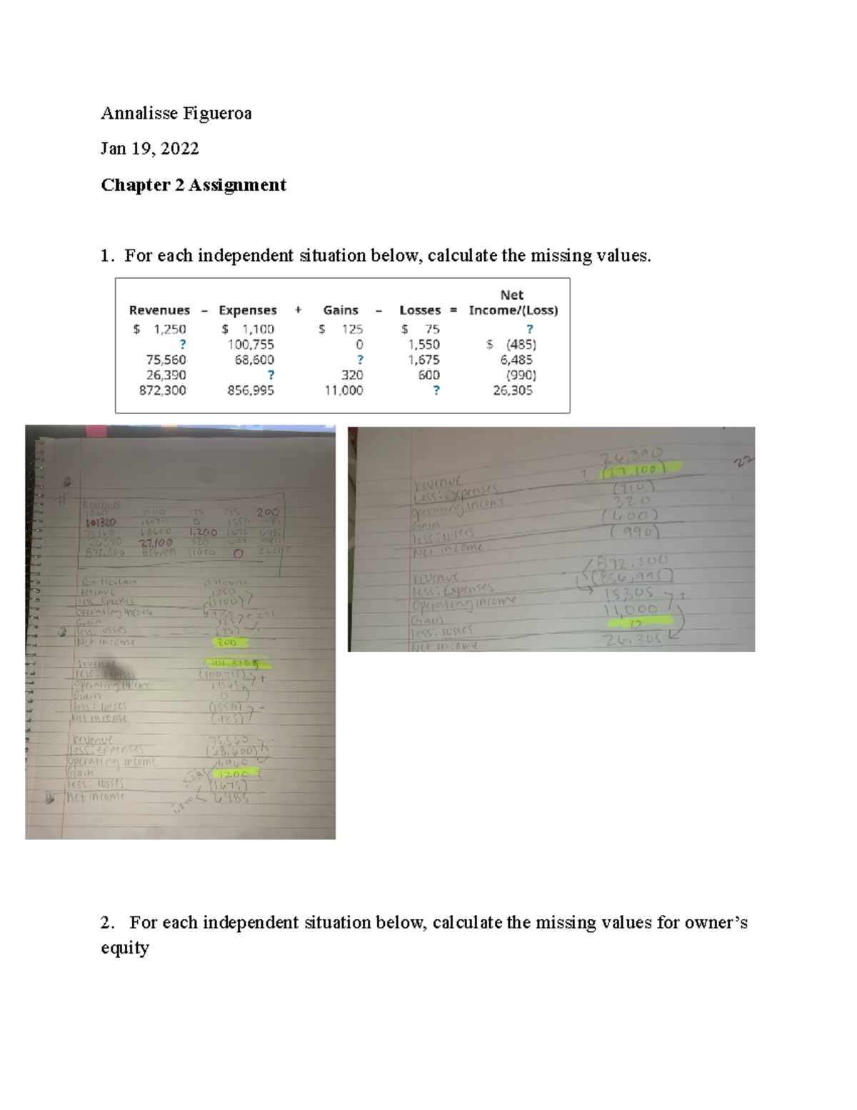 Chapter 2 ACNT 1303 - ACNT 1303 - LSC - Studocu
