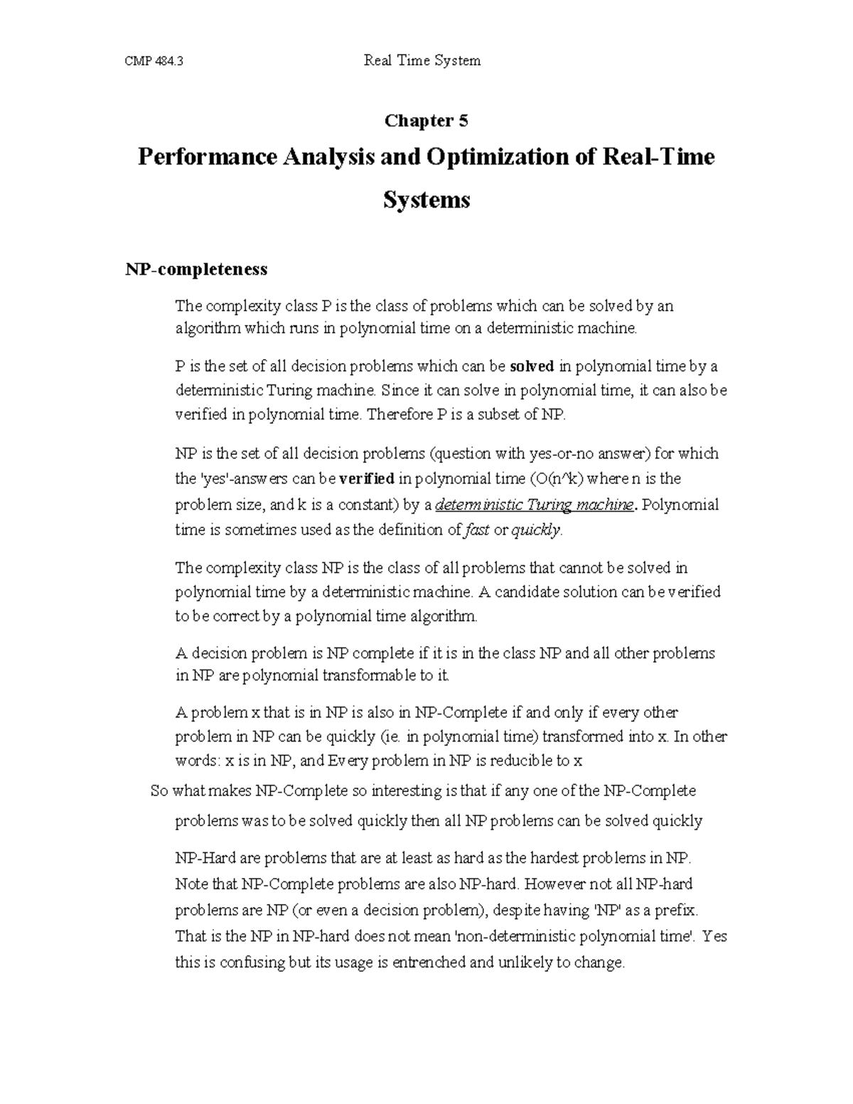 Chapter 5 Performance Analysis and Optimization of Real-Time Systems - Chapter 5 Performance ...
