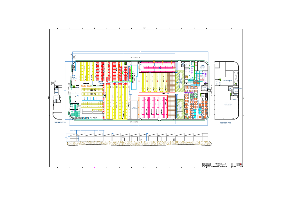 Plano CEDI new - SEGUNDO PISO PLANTA TEXTIL VISTA EN PLANTA SEGUNDO PISO. SALON COMEDOR OFICINA ...