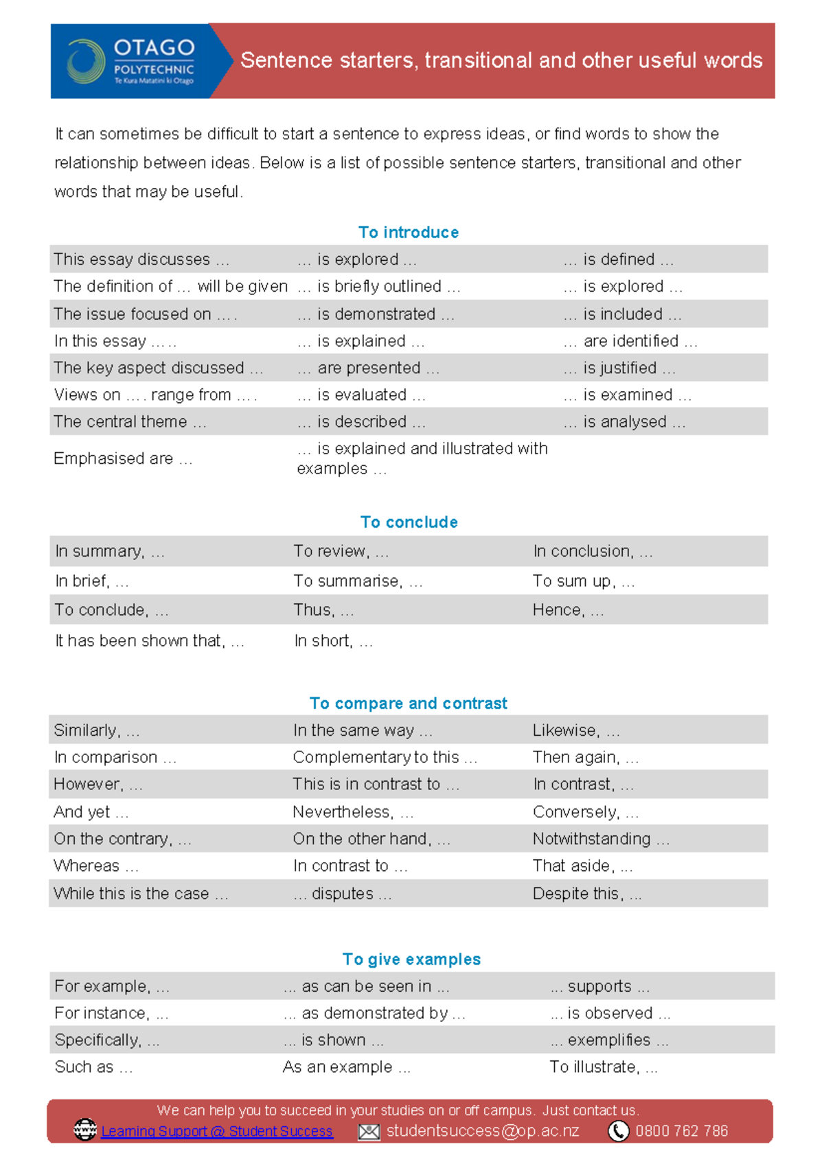 APA 7 Guide - Sentence Starters - We can help you to succeed in your ...