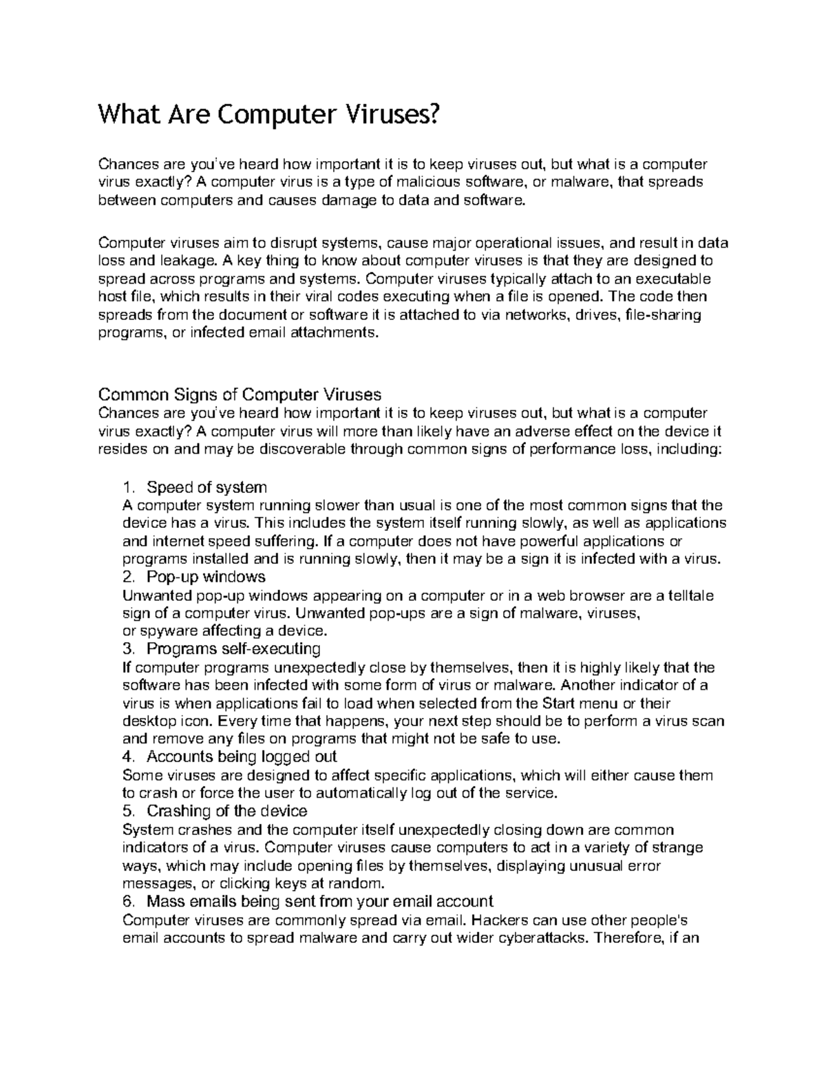 What Are Computer Viruses - What Are Computer Viruses? Chances are you ...