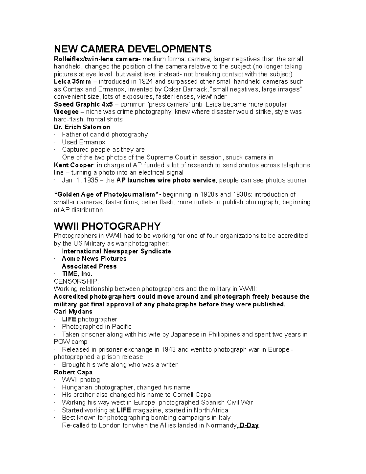 Photoj test 2 - Class notes - NEW CAMERA DEVELOPMENTS medium format ...