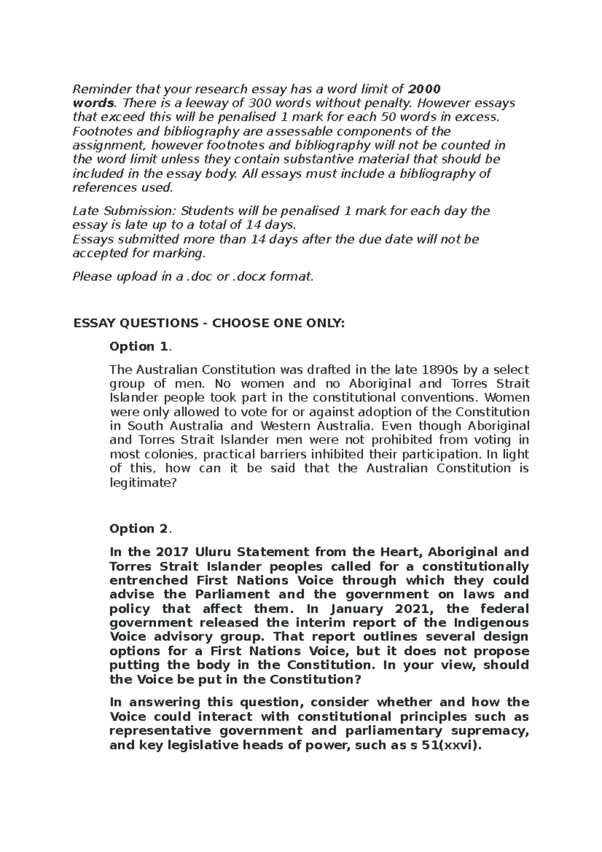 Research Essay due Apr 2 - Reminder that your research essay has a word ...