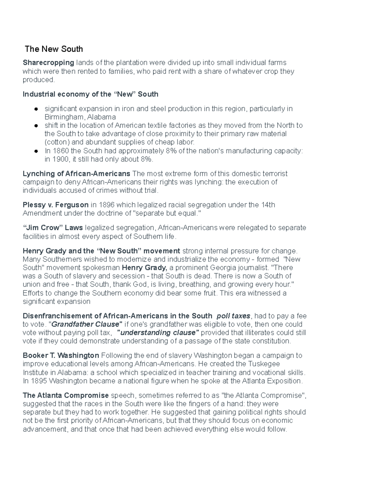 The New South notes - The New South Sharecropping lands of the ...