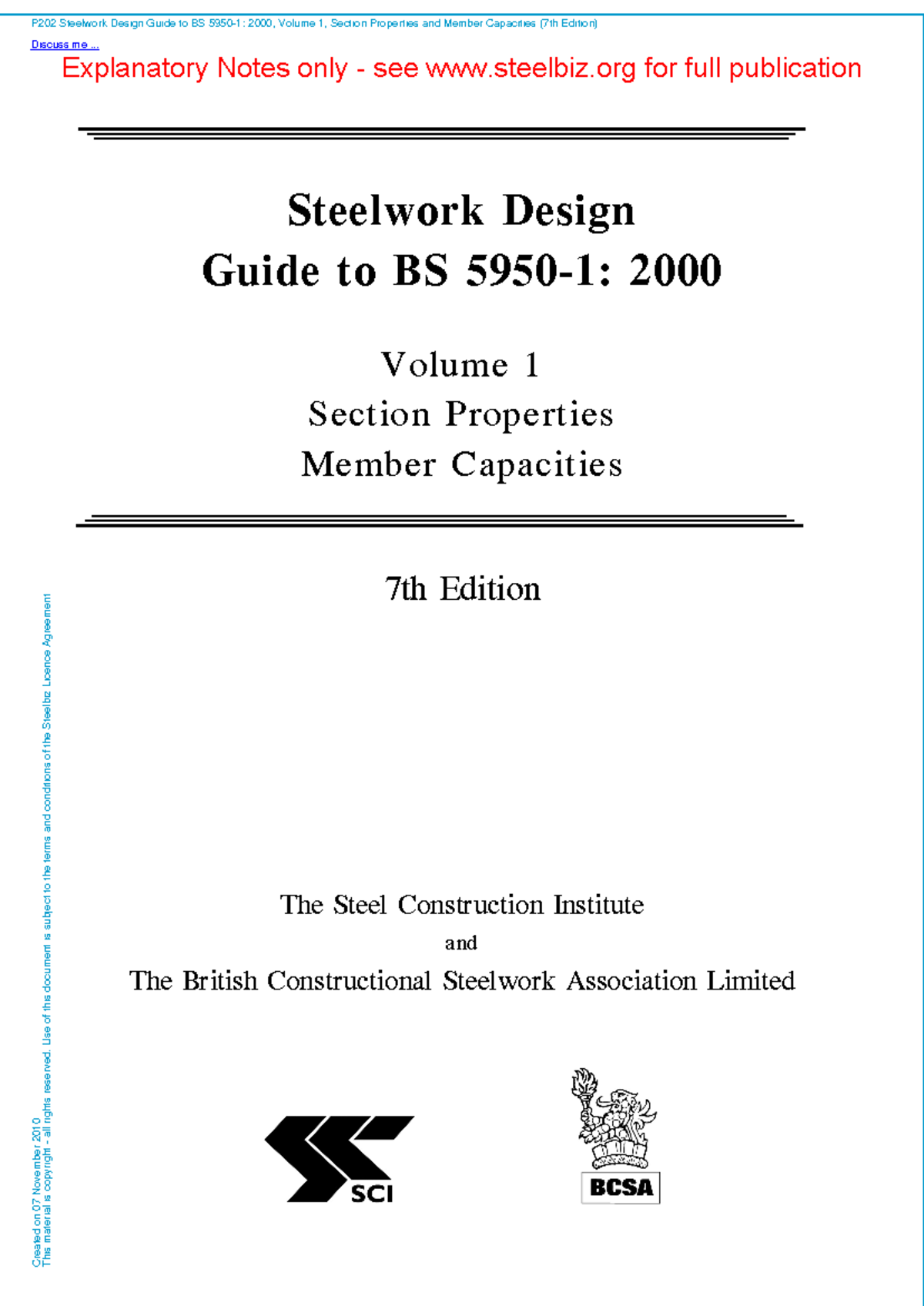 P202-explanatorynotes - Steelwork Design Guide to BS 5950-1: 2000 ...