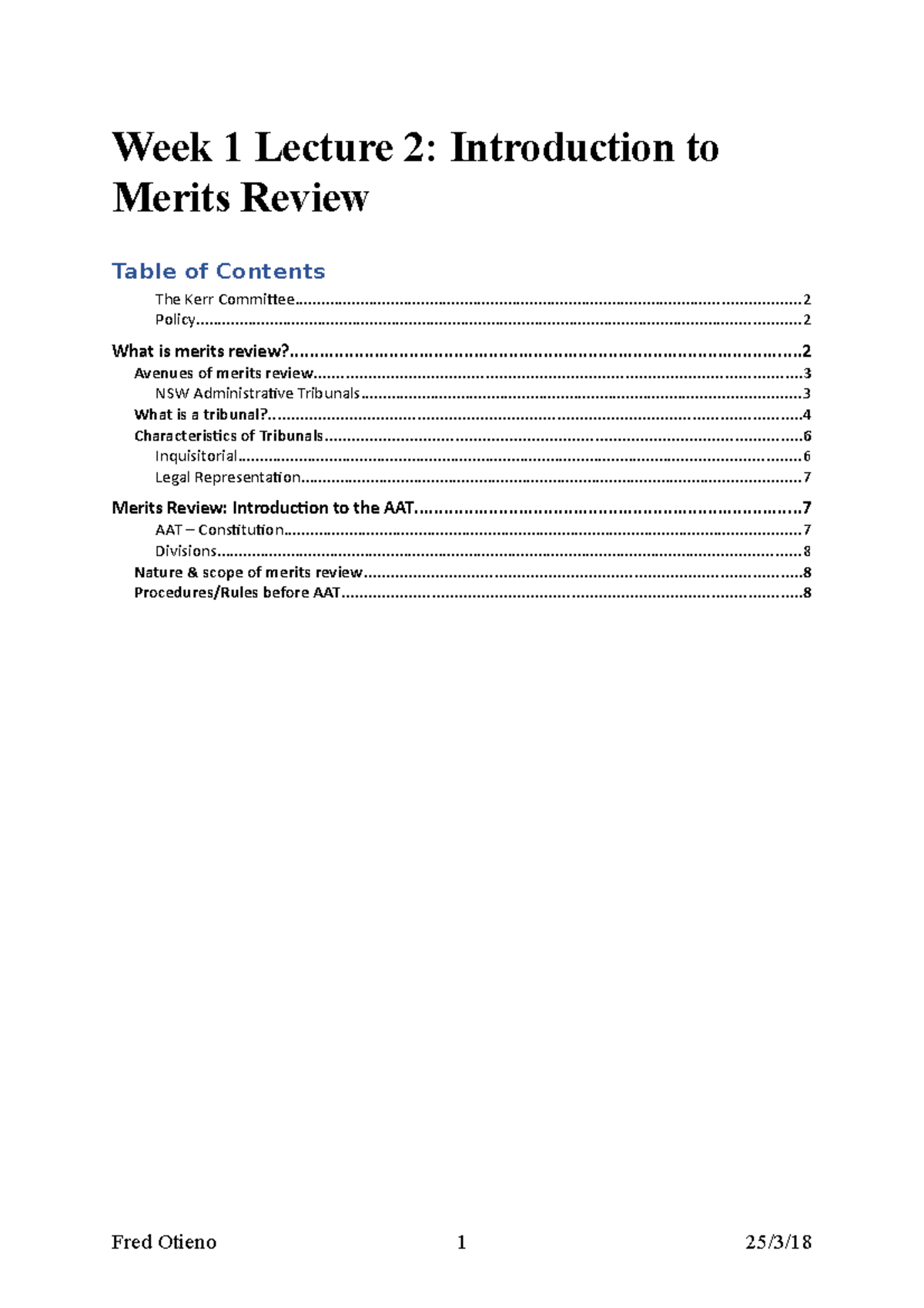 Lecture 2 Introduction to Merits Review - - Studocu