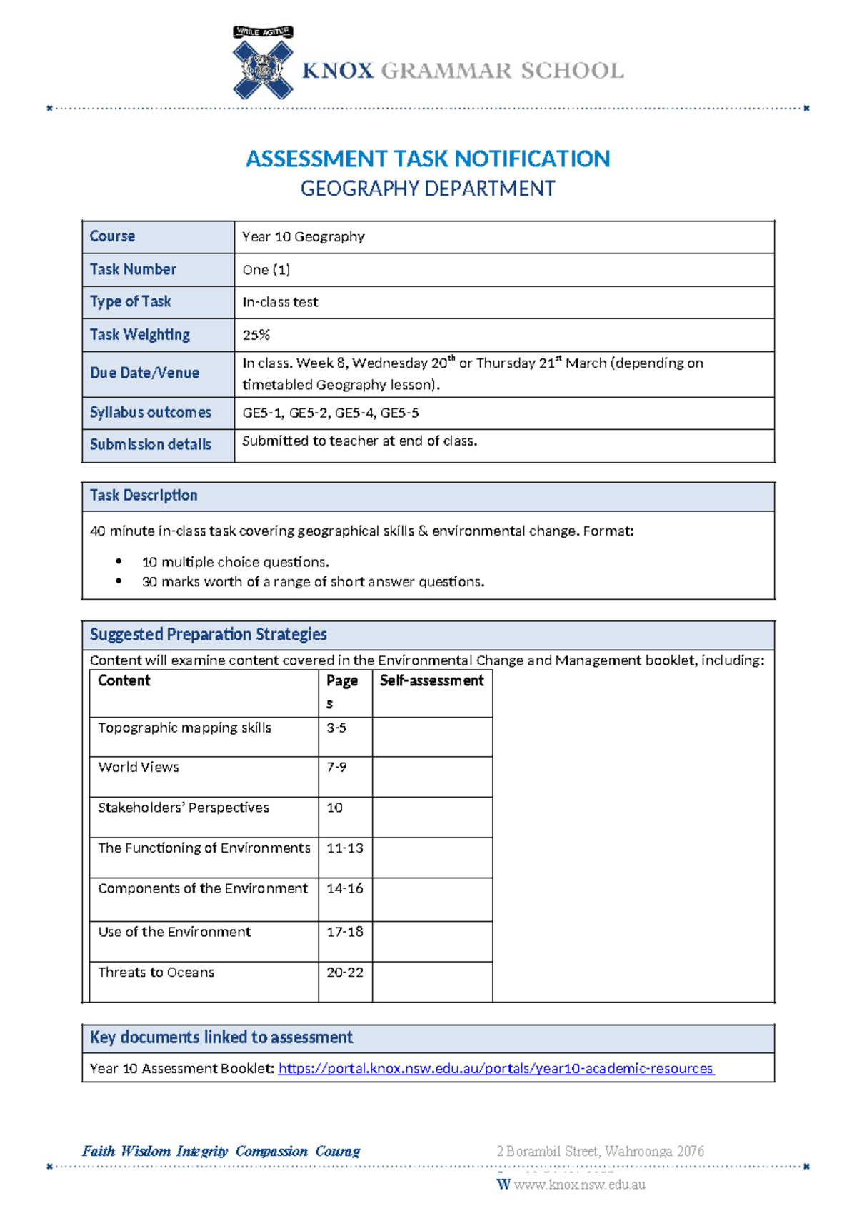 2024Year10AT1Notification Term 1 1 - ASSESSMENT TASK NOTIFICATION ...