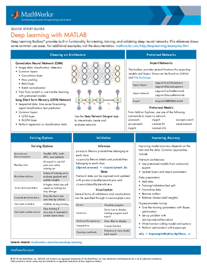 Machine learning quick start guide - mathworks © 2018 The MathWorks ...