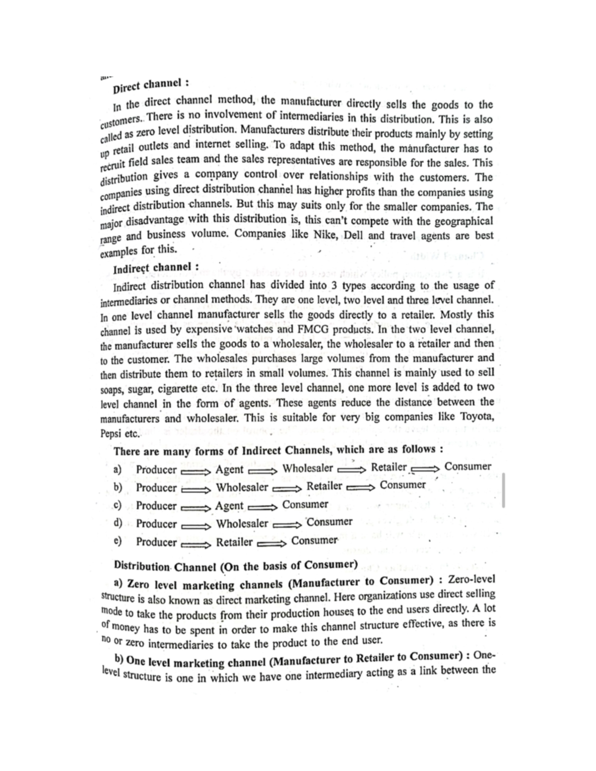 Types of distribution channels - Marketing Management - Studocu