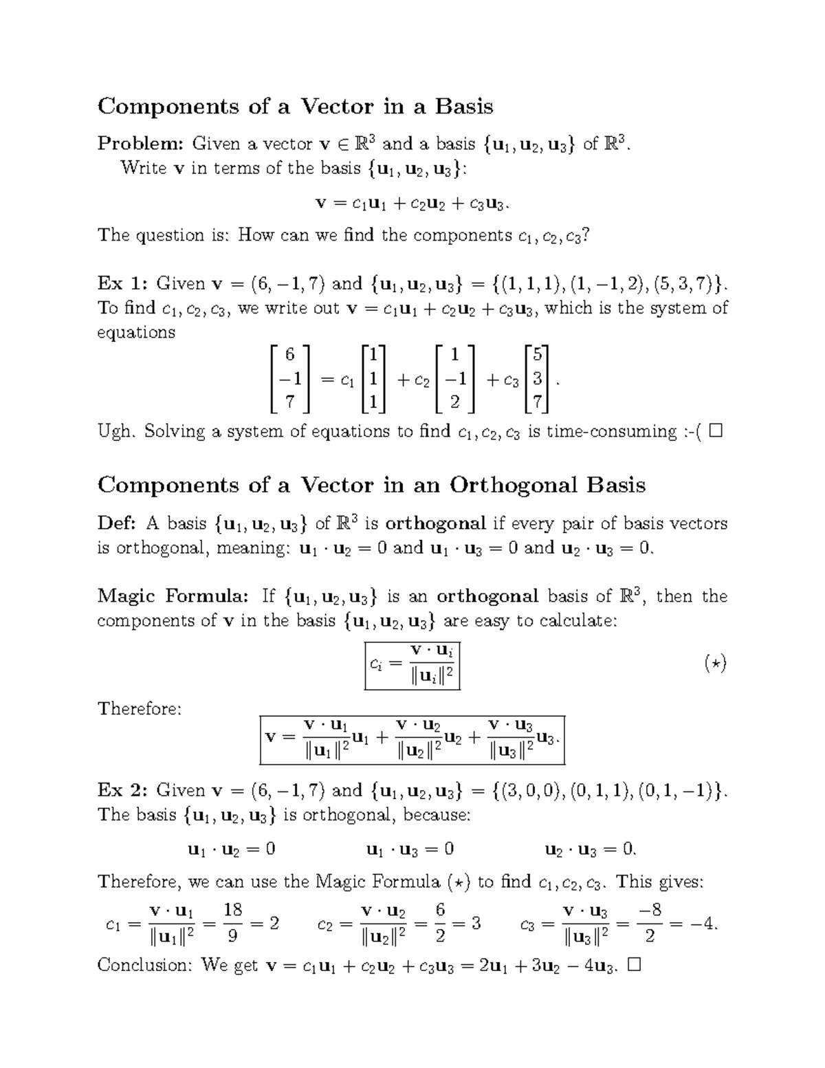 Lecture 1 Components Of A Vector In A Basis Problem Given A Vectorv lecture-1-components-of-a-vector-in-a-basis-problem-given-a-vectorv