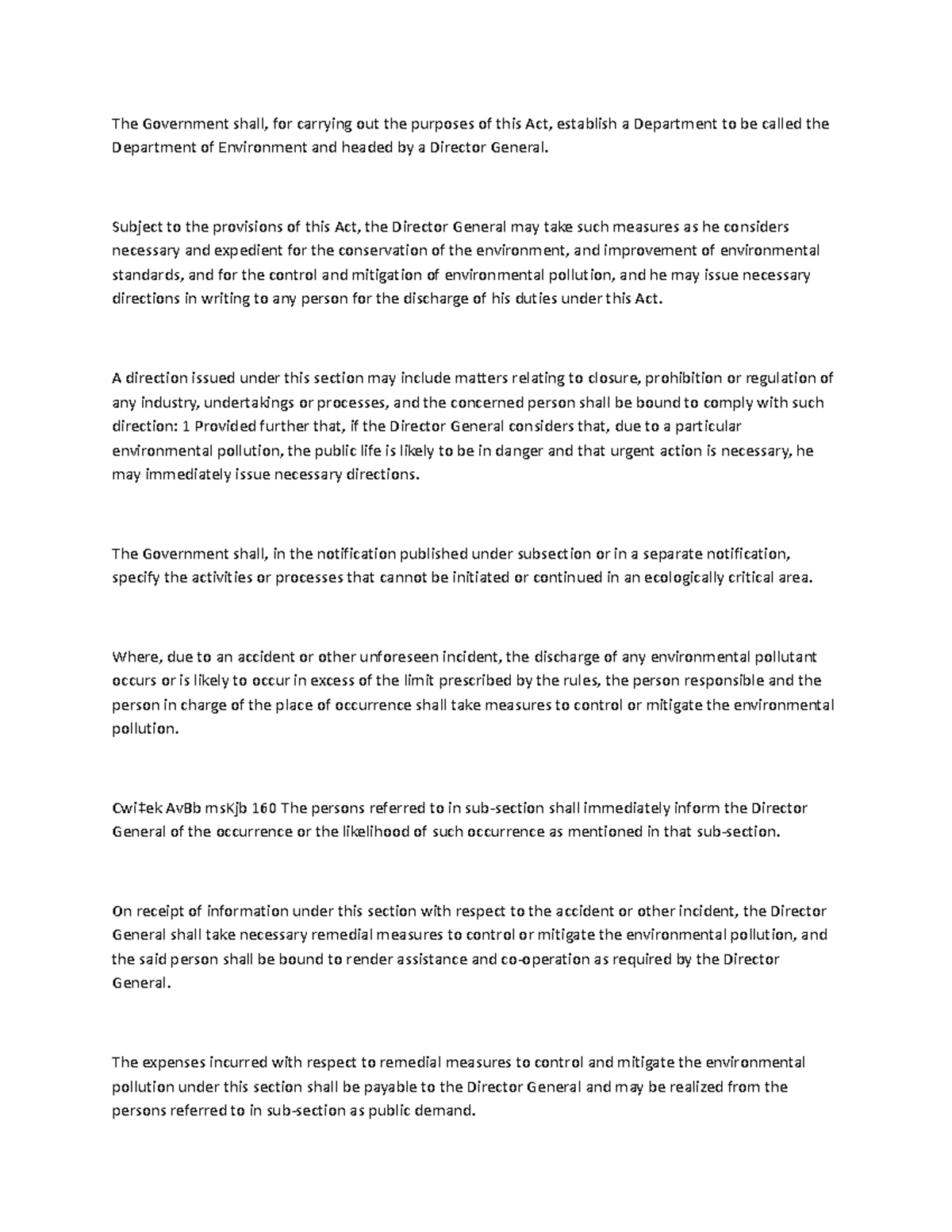 EA1995 - Environmental Act 1995 - The Government shall, for carrying ...