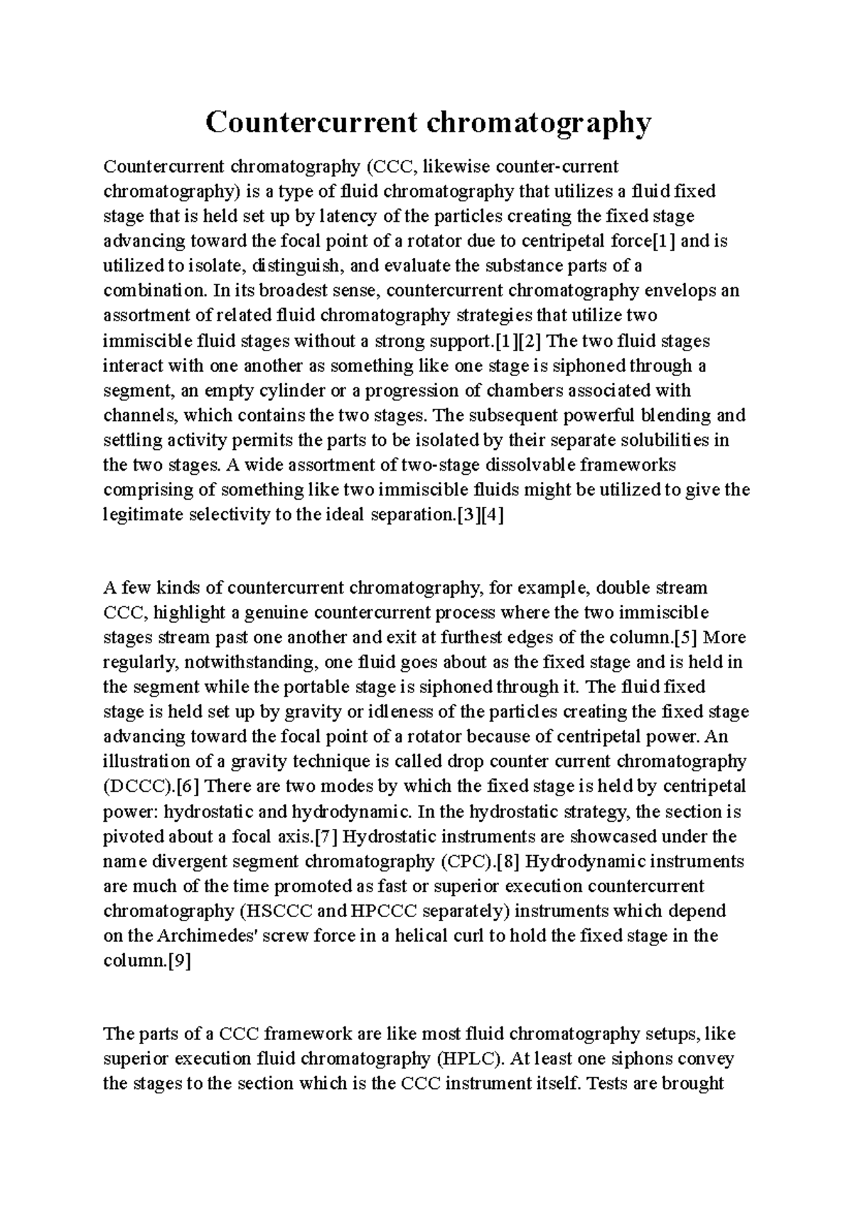 Countercurrent chromatography - Countercurrent chromatography ...
