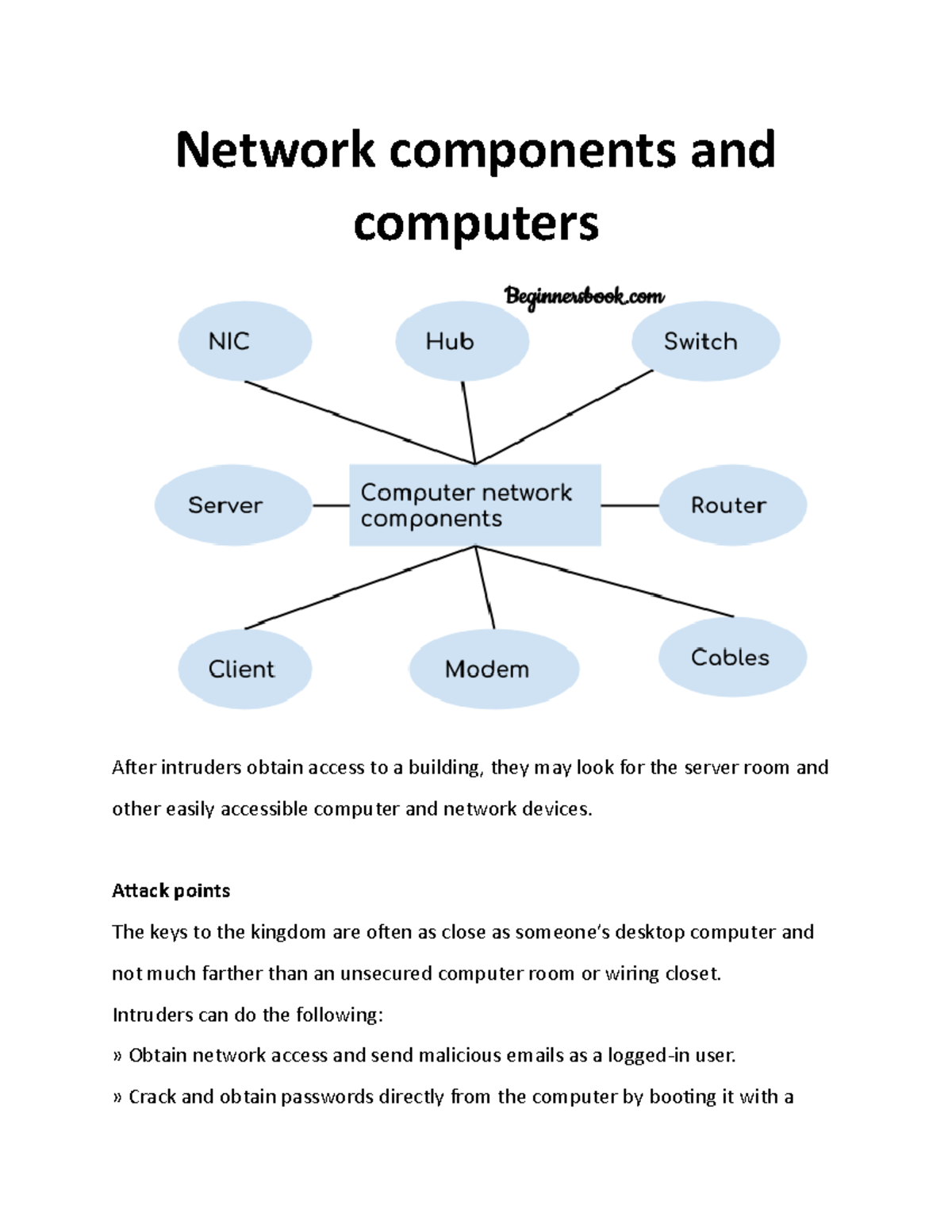 Network components and computers - Network components and computers ...