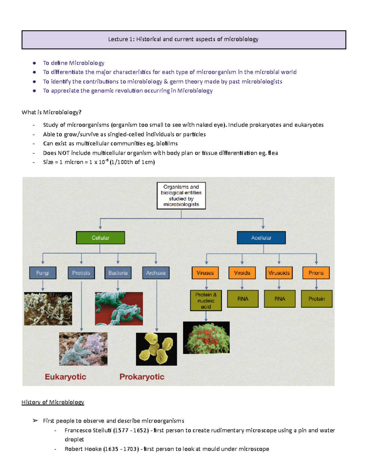 Lecture 1 notes - Lecture 1: Historical and current aspects of ...