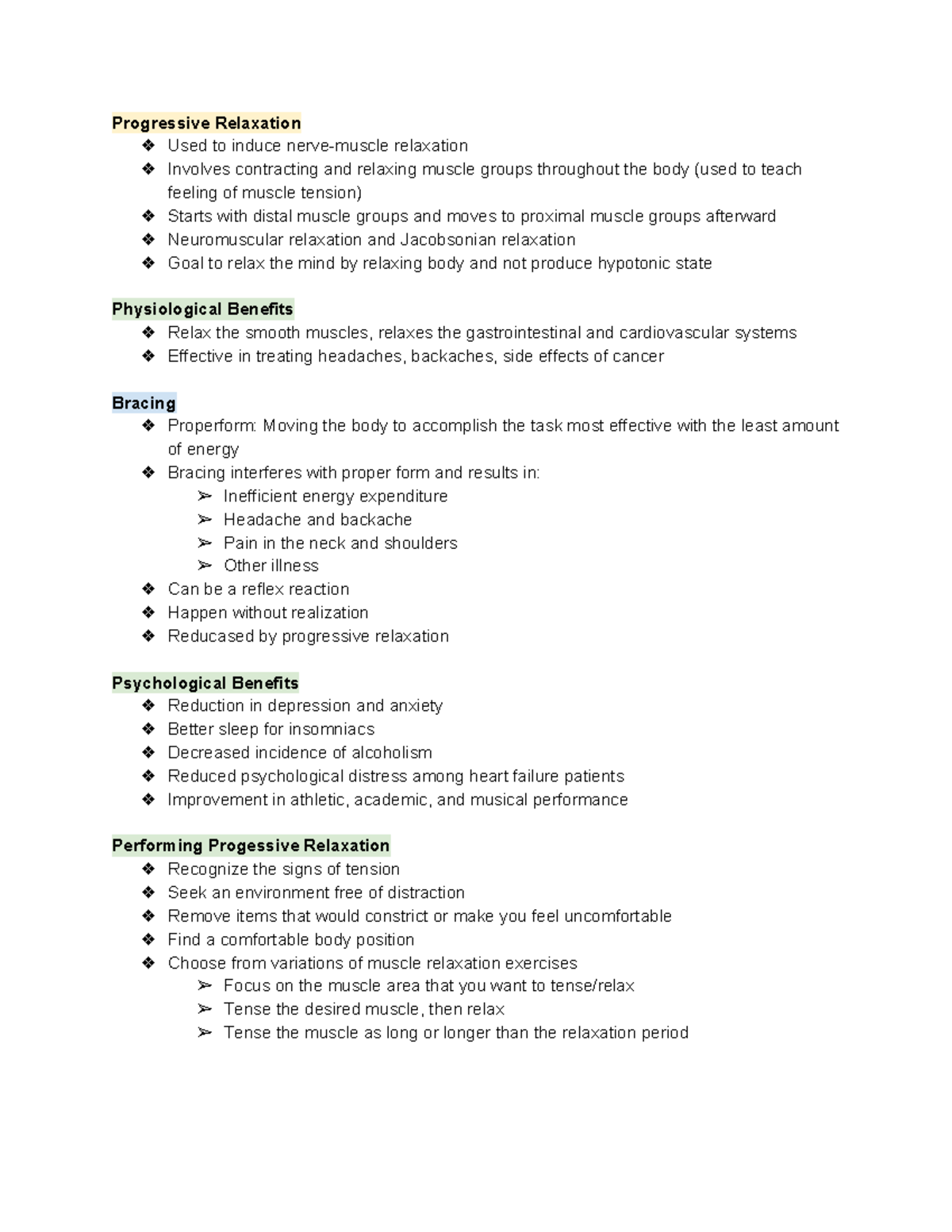 Chapter 11 Autogenic Training - Progressive Relaxation Used to induce ...