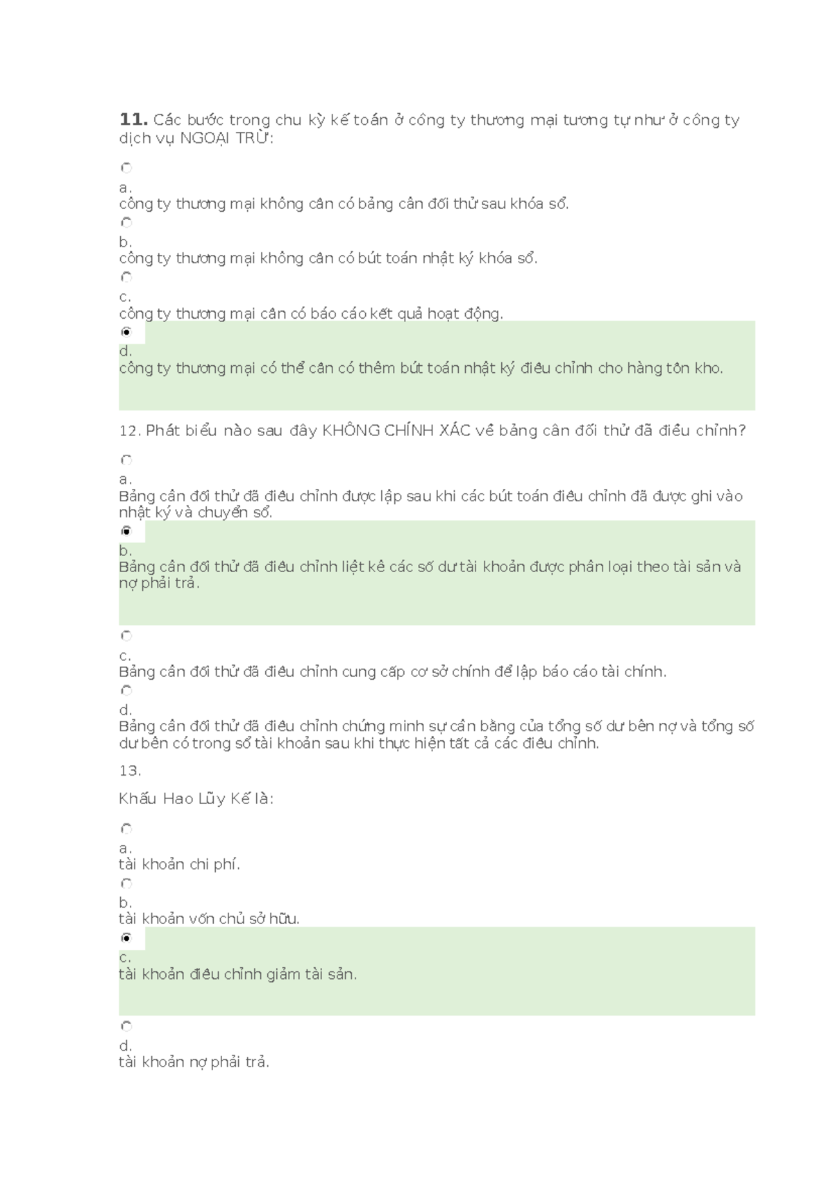 BT1 - BT ke toan - 11. C愃Āc bước trong chu k礃 k Ā to愃Ān ở công ty thương m愃⌀i tương tự như - Studocu