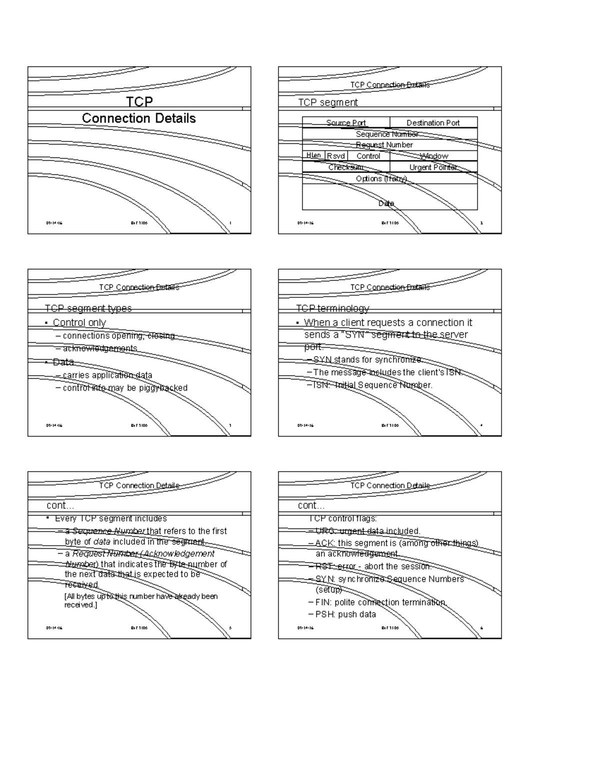 Lecture 3b Tcpip Details 03 14 16 Bit 3105 1 Tcp Connection Details 03 14 16 Bit 3105 2 Tcp