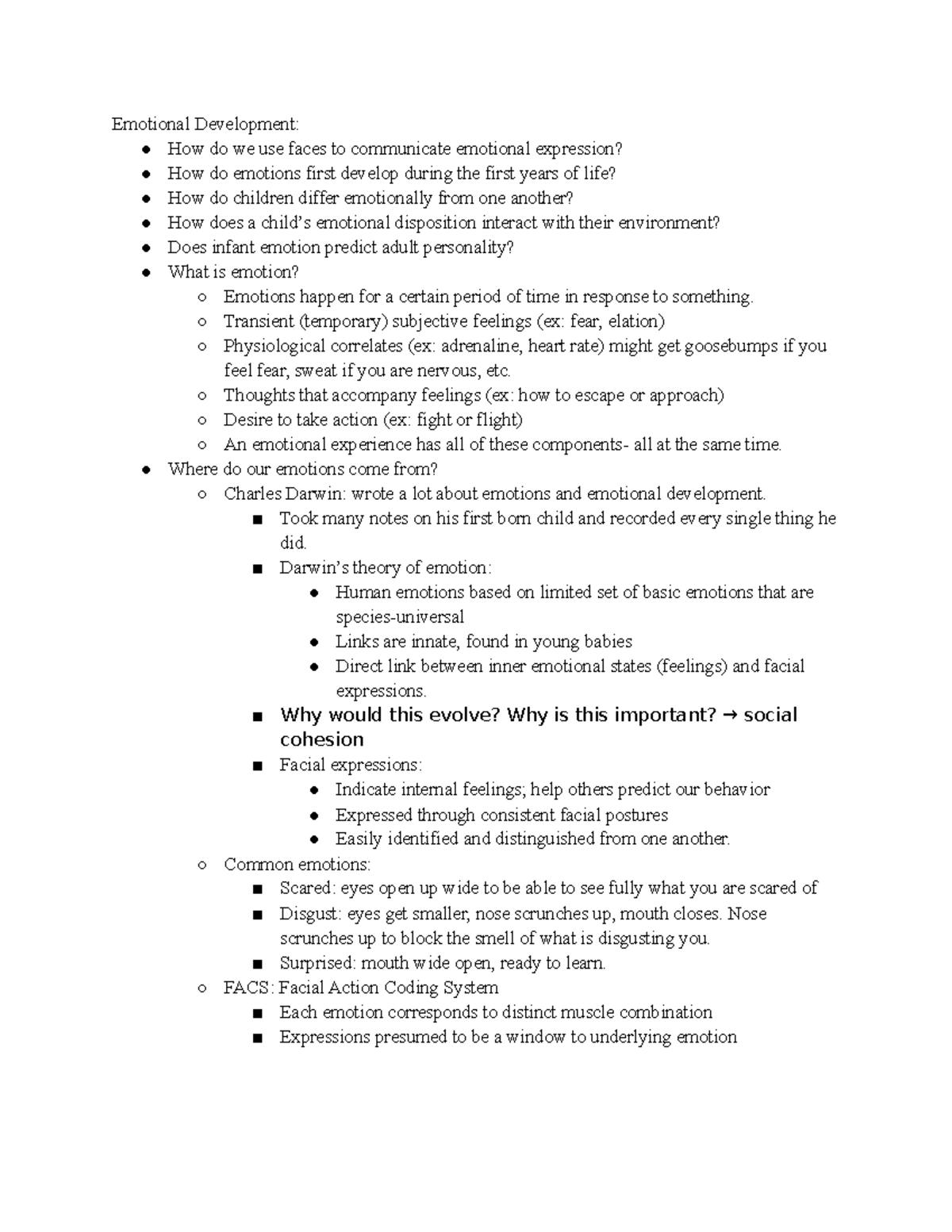 Psych 350 11 13 Emotional Development Part 1 - Emotional Development ...