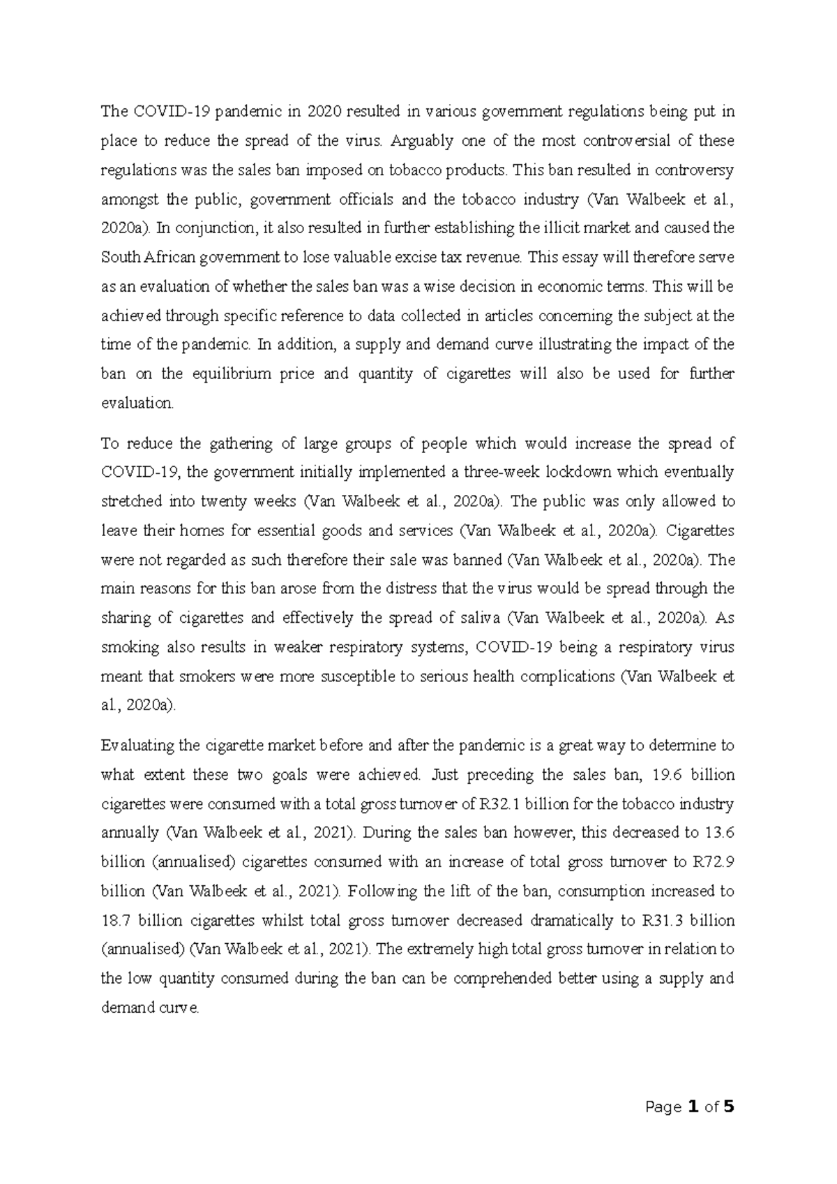 Essay sample - The COVID-19 pandemic in 2020 resulted in various ...